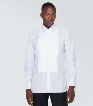 TOM FORD Cotton Voile Tuxedo Shirt - White