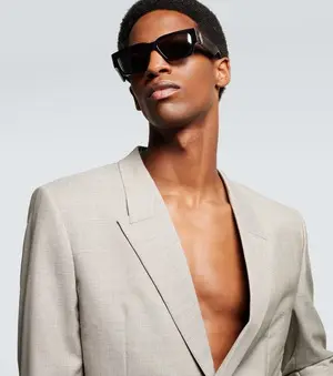 Dior Cd Diamond S5i Rectangular Sunglasses - Blue