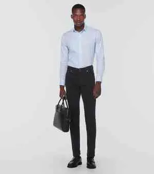 Kiton Mid-rise Straight Jeans - Black