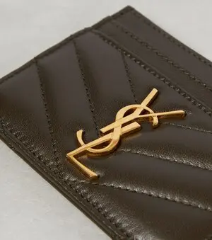 Saint Laurent Cassandre Matelassé Leather Card Holder