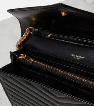 Saint Laurent Cassandre Matelassé Leather Shoulder Bag - Black