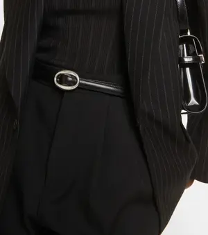 Saint Laurent Slim Leather Belt