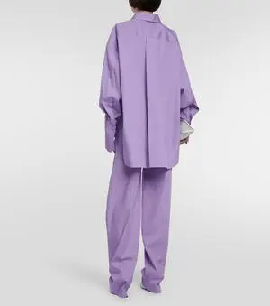 Attico Diana Cotton Poplin Shirt - Purple