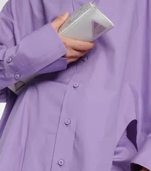 Attico Diana Cotton Poplin Shirt - Purple