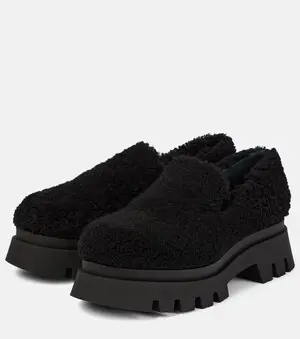 Dorothee Schumacher Furry Chic Shearling Platform Loafers