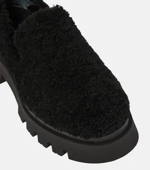 Dorothee Schumacher Furry Chic Shearling Platform Loafers