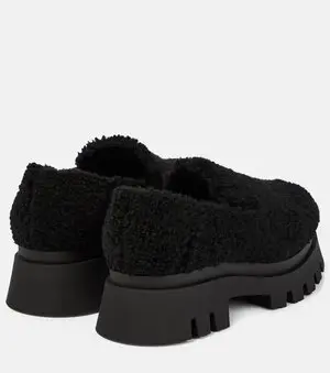 Dorothee Schumacher Furry Chic Shearling Platform Loafers
