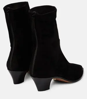 AQUAZZURA Brunswick Suede Ankle Boots - Black
