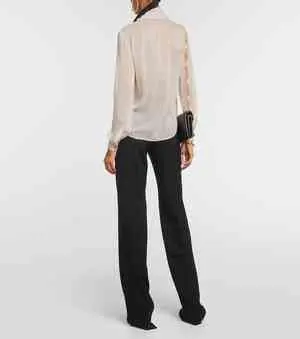 Saint Laurent Lavallière Silk Blouse
