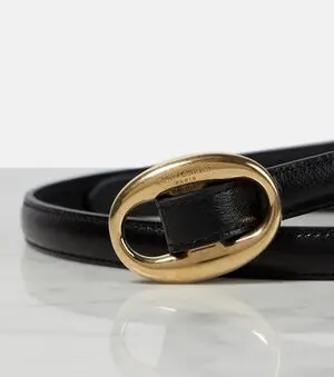 Saint Laurent Slim Leather Belt