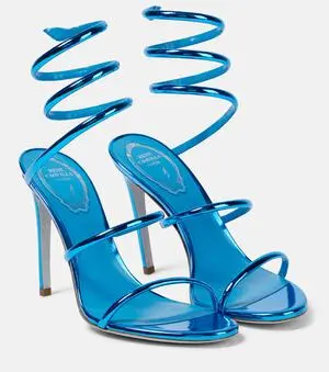 Rene Caovilla Cleo 105 Mirrored Leather Sandals