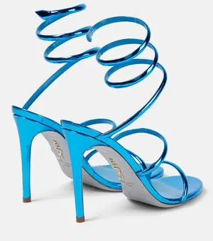 Rene Caovilla Cleo 105 Mirrored Leather Sandals