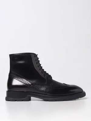 Alexander Mcqueen Textured Boots For Men