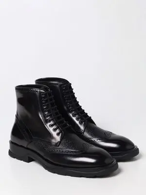 Alexander McQueen Ankle Boots In Brushed Leather