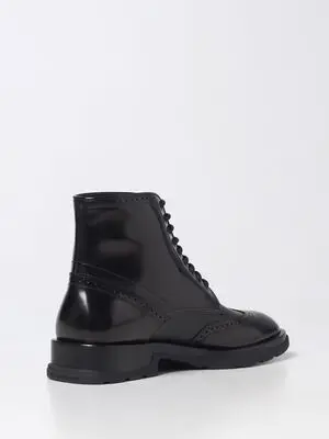 Alexander McQueen Ankle Boots In Brushed Leather