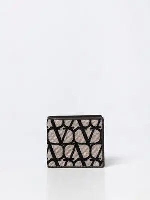 Valentino Garavani Toile Iconographe Wallet In Inlaid Fabric