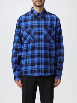 Off-White Shirt In Cotton Flannel Blue