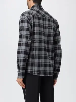Off-White Shirt In Cotton Flannel - Grey