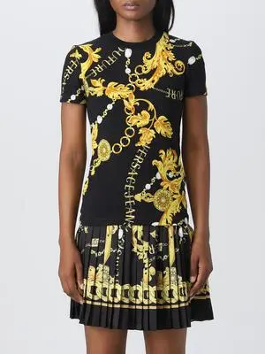 Versace Printed Cotton Blend T-shirt - Black