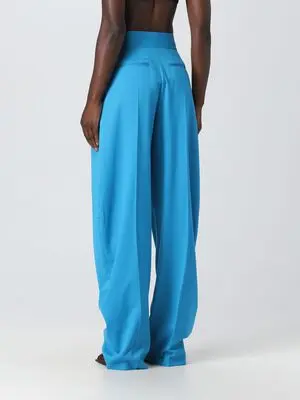 Attico Tailored Wide Leg Trousers - Gnawed Blue