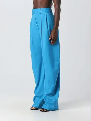Attico Tailored Wide Leg Trousers - Gnawed Blue
