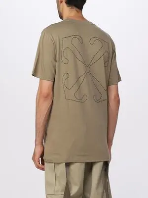 Off-White Cotton T-shirt - Beige