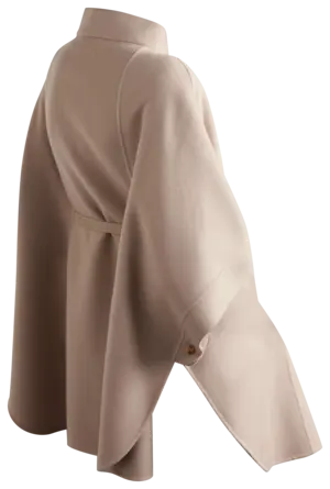 Loro Piana Belted Leather-trimmed Cashmere Cape