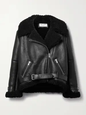 Saint Laurent Shearling Biker Jacket