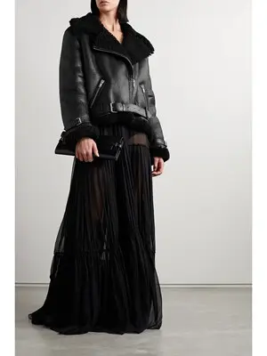 Saint Laurent Shearling Biker Jacket