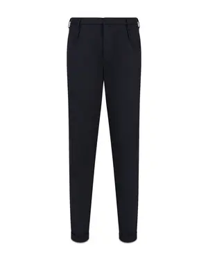 Emporio Armani Cotton Stretch Pleated Pants