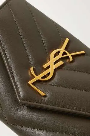 Saint Laurent Cassandre Small Matelassé Leather Wallet