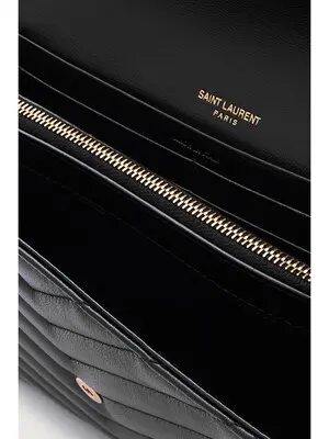 Saint Laurent Cassandre Matelassé Leather Shoulder Bag - Black