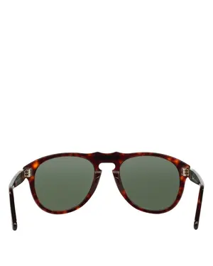 Persol Pilot Sunglasses - Havana/green Solid