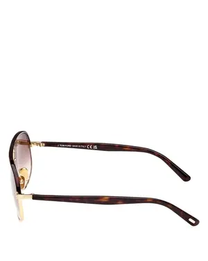 TOM FORD Maxwell Pilot Sunglasses - Brown/brown Gradient