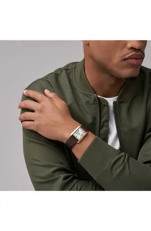 Fossil Carraway Leather Strap Watch - Brown