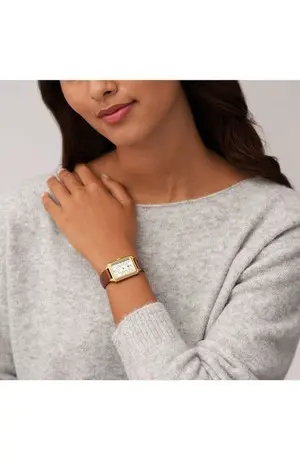 Fossil Raquel Leather Strap Watch - Brown