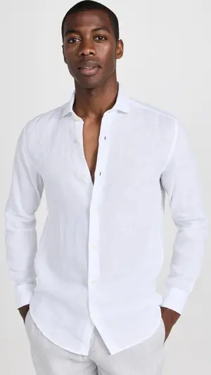 Frescobol Carioca Antonio Linen Shirt - White
