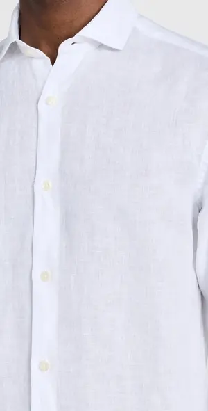 Frescobol Carioca Antonio Linen Shirt - White