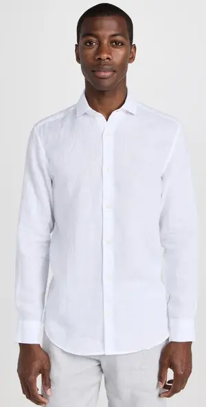 Frescobol Carioca Antonio Linen Shirt - White