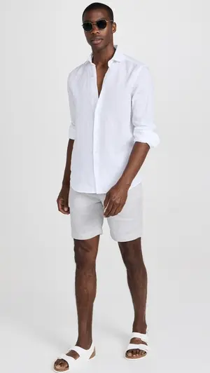 Frescobol Carioca Antonio Linen Shirt - White
