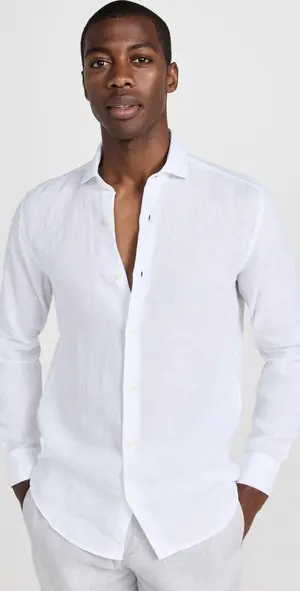 Frescobol Carioca Antonio Linen Shirt - White