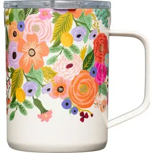 CORKCICLE 16-ounce Lidded Mug - Garden Party Cream