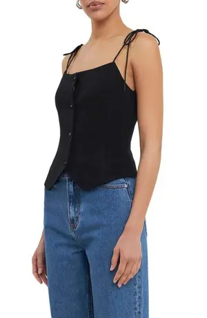 GREY LAB Shoulder Tie Vest