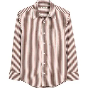 Madewell Big Easy Stripe Long Sleeve Cotton Button-up Shirt