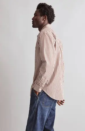 Madewell Big Easy Stripe Long Sleeve Cotton Button-up Shirt