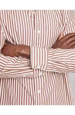 Madewell Big Easy Stripe Long Sleeve Cotton Button-up Shirt