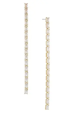 Nadri A La Carte Extra Long Linear Earrings - Gold