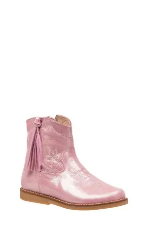 ELEPHANTITO Hannah Leather Cowboy Boots - Metallic Pink