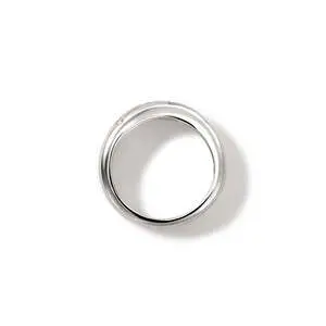 John Hardy Surf Ring With Diamonds - Sterling Silver