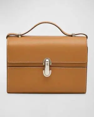 Savette Symmetry 19 Leather Top Handle Bag - Saddle